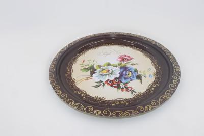 China Hotel 40cm Decor Dishes Plate For Salad Dinner SS Flower for sale