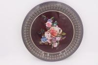 China Stackable 36cm Wedding Dinner Plates Decorative Flower Bone China Dishes for sale