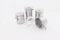 China Stainless Steel Canister Set 4pcs Kitchen Food Storage Containers with PP Lids 304 Grade for sale
