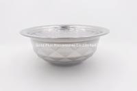 China 32cm Stainless Steel African Basin Camping Basin Classic Design Stackable Magnetic Embossed Pattern for sale
