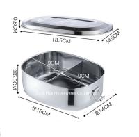 China 1120ml Two compartments custom Lunch box for site workers U shape sustainable bento box for sale