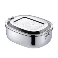 China 304 Stainless Steel 900ml Bento Lunch Box 17cm Multifunction Food Container with Handle for sale