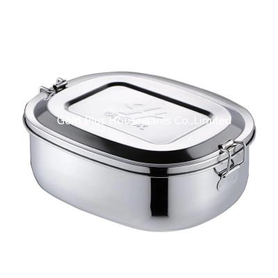 China 304 Stainless Steel 900ml Bento Lunch Box 17cm Multifunction Food Container with Handle for sale