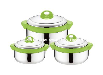 China 6pcs Stainless Steel Food Warmer Pot Set 1L 2L 4L with Bakelite Handle Energy Saving for sale
