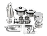 China Stainless Steel Insulated Soup Pot Set 22pcs 1L 2L Double Wall Heat Preservation Kitchen Utensils for sale
