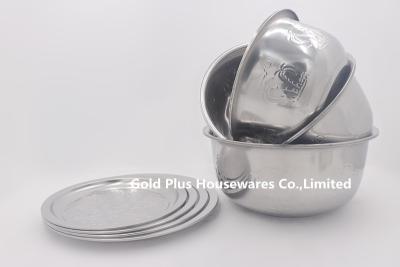 China 20cm Stainless Steel Basin Kitchen Round Soup Stock Pot With Cover for sale