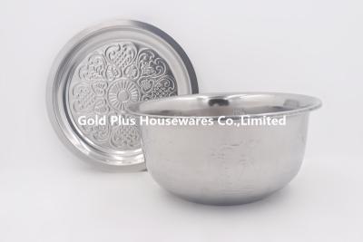 China 18cm Stainless Steel Cookware Set Sauce Bowl With Flat Lid for sale