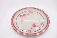China Customized 40cm Stainless Steel Round Breakfast Tray Decorative Wedding for sale