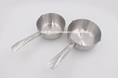 China Chromatic 0.097cbm 18cm Stainless Steel Cooking Pot With Handle for sale