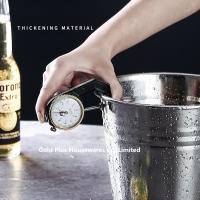 China 1.5L Stainless Steel Beer Bucket Cooler Metal Water Pail Champagne Ice Wine Bucket for sale