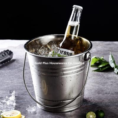 China 1L Stainless Steel Ice Bucket for Beer Wine Champagne Party Outdoor Use for sale