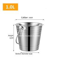 China 1L Stainless Steel Ice Bucket for Beer Wine Champagne Party Outdoor Use for sale
