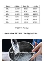 China Stainless Steel Ice Bucket 0.8-3L with Filter Gasket Easy Clean Barware Wine Bucket for sale