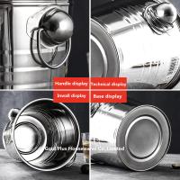 China 5L Stainless Steel Double Wall Ice Bucket Thickened 0.28mm for Beer Champagne Promotional for sale