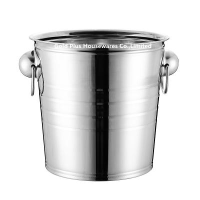 China 3L Stainless Steel Champagne Ice Bucket Multi Purpose Wine Cooler 19cm Height for sale