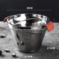China 0.06cbm 615g Stainless Steel Champagne Tin Ice Bucket for Outdoor Party for sale