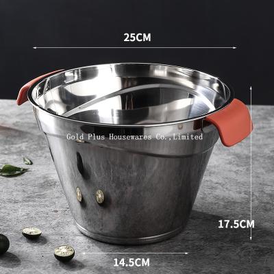 China 0.06cbm 615g Stainless Steel Champagne Tin Ice Bucket for Outdoor Party for sale