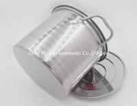 China Stainless Steel Soup Bucket 10.5L with Cover Multi Purpose Stock Pot 24cm for sale