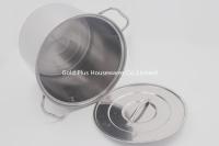 China Stainless Steel Soup Bucket Stock Pot with Lid 0.111CBM 30cm for sale