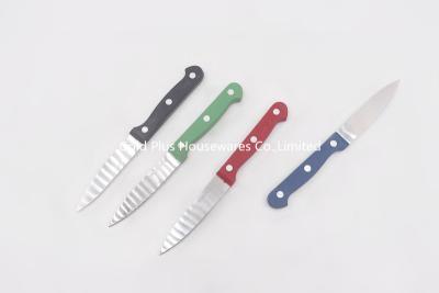 China Stainless Steel Paring Knife 0.8mm Thickness with Hard Plastic Handle Sharp Fruit Knife for sale