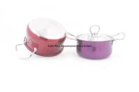China 16cm Stainless Steel Non Stick Casserole Cooking Pot with Heat Resistant Coating for sale