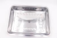 China 40x30cm Stainless Steel Roasting Baking Tray Set 4.8cm Deep Serving Buffet Pan for sale