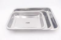 China Stainless Steel Serving Tray 32x22cm Multifunction Oil Pan Fruit Plate for sale