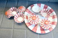 China Stainless Steel Round Snack Bowls 5 Pcs with Tray 11cm Diameter Home Decoration for sale