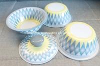 China Stainless Steel Candy Bowl Set with Tray 14cm Bowl 45cm Tray for Home Hotel Restaurant for sale