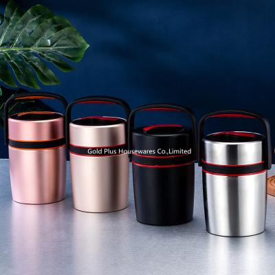 China 2.2L Stainless Steel Insulated Vacuum Thermal Food Flask Lunch Jar for School Students for sale