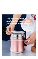 China 1.6L Stainless Steel Insulated Vacuum Tiffin Carrier Slim Waist Soup Pot with Handle for sale