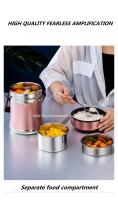 China 2L Double Wall Vacuum Insulated Food Container Stainless Steel Flask Golden for sale