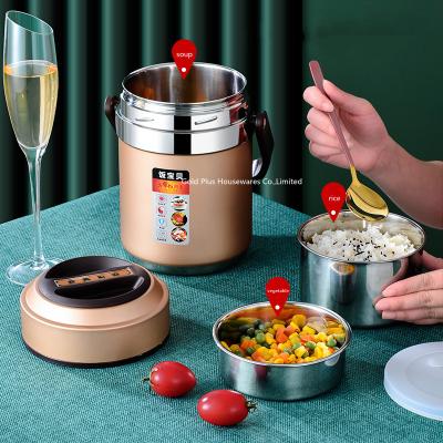 China Factory Direct Vacuum Insulation Stew Can 1.6L Stainless Steel Portable Heat Preservation Bucket Custom Logo for sale