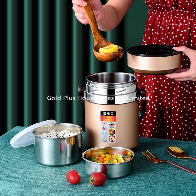 China 2L Stainless Steel Insulated Food Container 24 Hour Hot Thermos Lunch Box 304 for sale