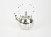 China Stainless Steel Turkish Coffee Pot 1.5L Whistling Tea Kettle Silver Delicate Spout for sale