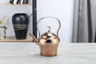 China Stainless Steel Teapot 1.5L Rose Gold Long Handle Coffee Pot Unbreakable Household Water Kettle for sale