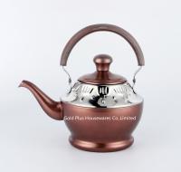 China 2L Stainless Steel Bronze Pour Over Coffee Kettle with Filter Customizable for sale