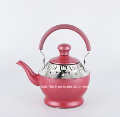 China Stainless Steel Stovetop Coffee Pot Kettle with Infuser 14cm 16cm 18cm 1L 1.5L 2L for sale