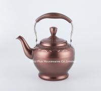 China Stainless Steel Stovetop Coffee Kettle Tea Pot with Strainer 1L 1.5L 2L Bronze for sale