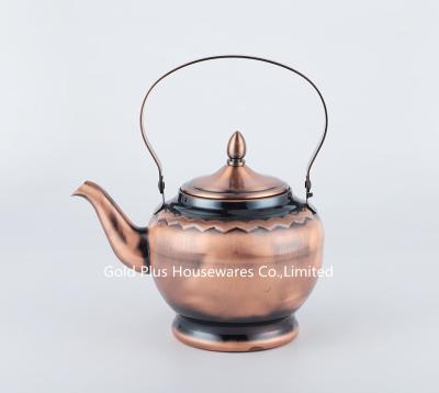 China Stainless Steel Bronze Coffee Pot with Filter 14cm 16cm 1L 1.5L 2L for Hotel Household for sale