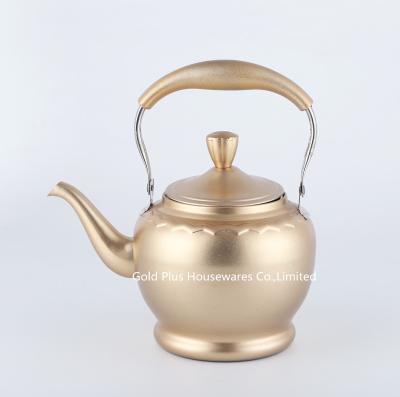 China Golden Stainless Steel Turkish Coffee Pot 1.5L 2L Boiled Water Tea Kettle for Household for sale