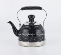 China Stainless Steel Electric Kettle 1.5L Black Coffee Pot Home Appliance Anti-Scald Handle for sale