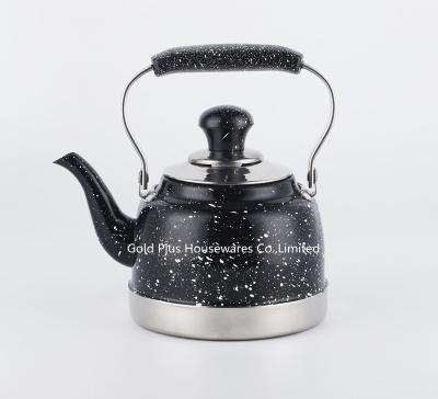 China Stainless Steel Electric Kettle 1.5L Black Coffee Pot Home Appliance Anti-Scald Handle for sale