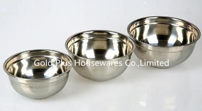 China Stainless Steel Mixing Bowl Set 5pcs 18-26cm Nesting Kitchen Salad Serving Bowls for sale