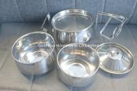China Stainless Steel 3 Tier Thermal Bento Lunch Box 201 Food Carrier Natural Color for sale