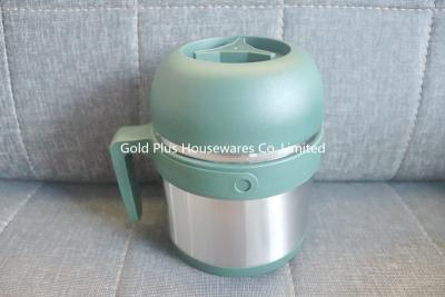 China 1500ml Stainless Steel Vacuum Insulated Lunch Box Leak Proof Soup Jar Green for sale
