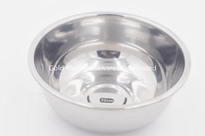 China 22cm Stainless Steel Wash Bowl 135g LFGB Certified Kitchen Serving Tray for sale