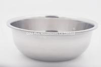 China 24cm Stainless Steel Wash Basin 8.6cm Height 155g Pet Feeding Bowl for sale