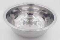 China 40cm Stainless Steel Dog Bowl 14.7cm Height Thick Pet Feeding Basin for sale