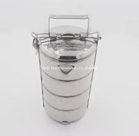 China 14cm Stainless Steel Round Bento Box 2-5 Layers Thailand Tiffin with Handle for sale